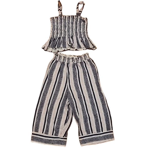 Bonnie Jean | Matching Sets | Bonnie Jean Blue And White Striped Crop ...